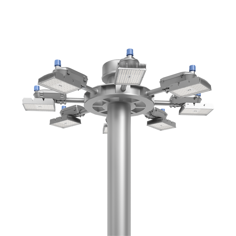 Highway and seaport outdoor lighting with 600W high mast floodlight